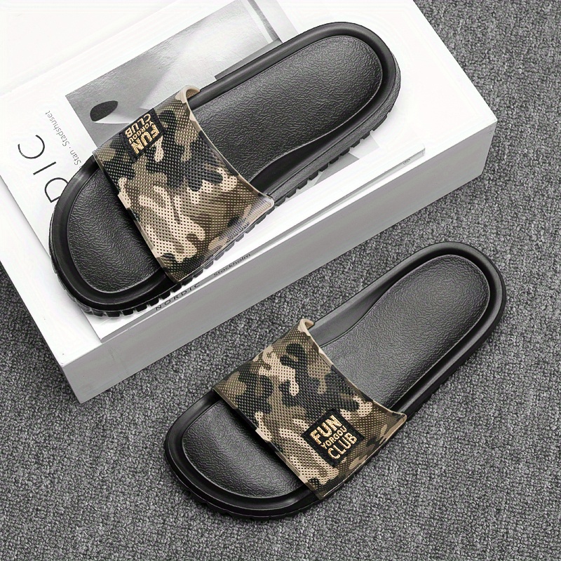 Mens Trendy Camouflage Slip On Outdoor Slides With Assorted Colors ...
