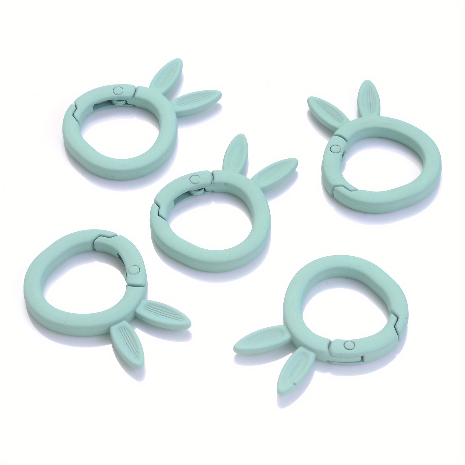 Colorful Cute Rabbit Lobster Clasp Spring Hook Key Rings For Diy ...