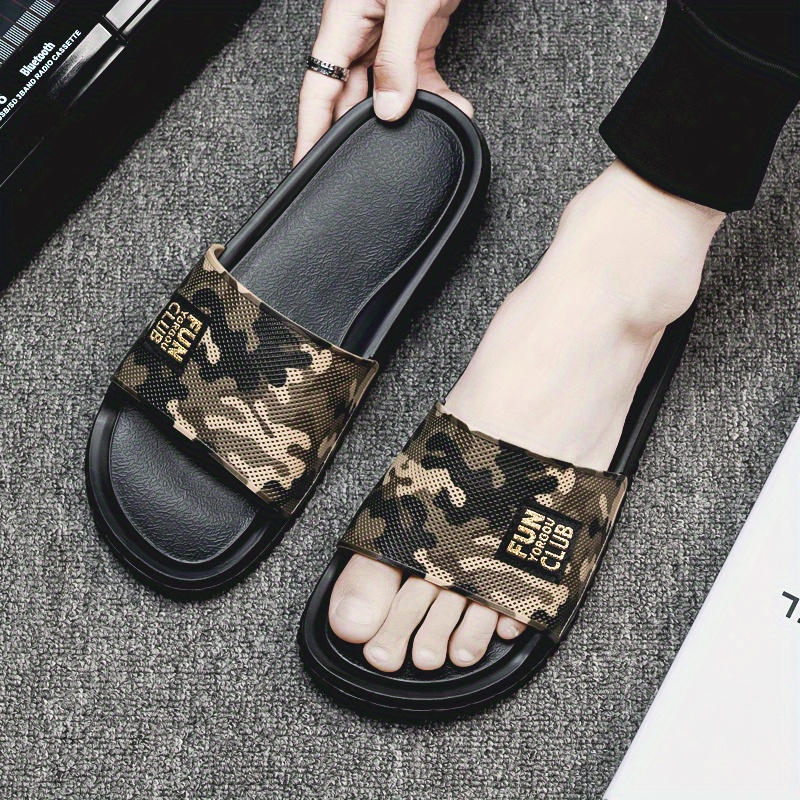 Mens Trendy Camouflage Slip On Outdoor Slides With Assorted Colors ...