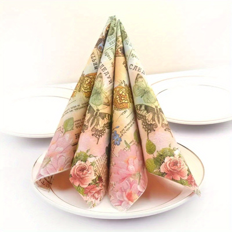 pink floral napkins a vintage themed tea party - Temu Netherlands