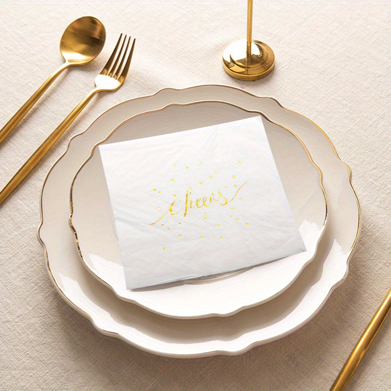 Golden Dot Disposable Napkins Graduation Wedding Bridal Baby - Temu ...