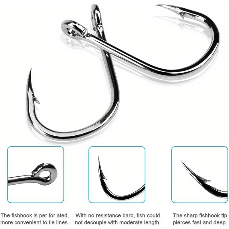 500 quality fishing hooks 10 sizes carbon steel - Temu Canada