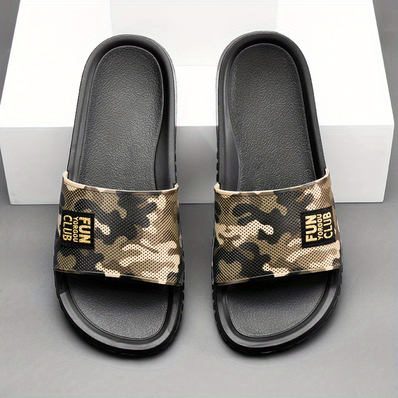 Mens Trendy Camouflage Slip On Outdoor Slides With Assorted Colors ...
