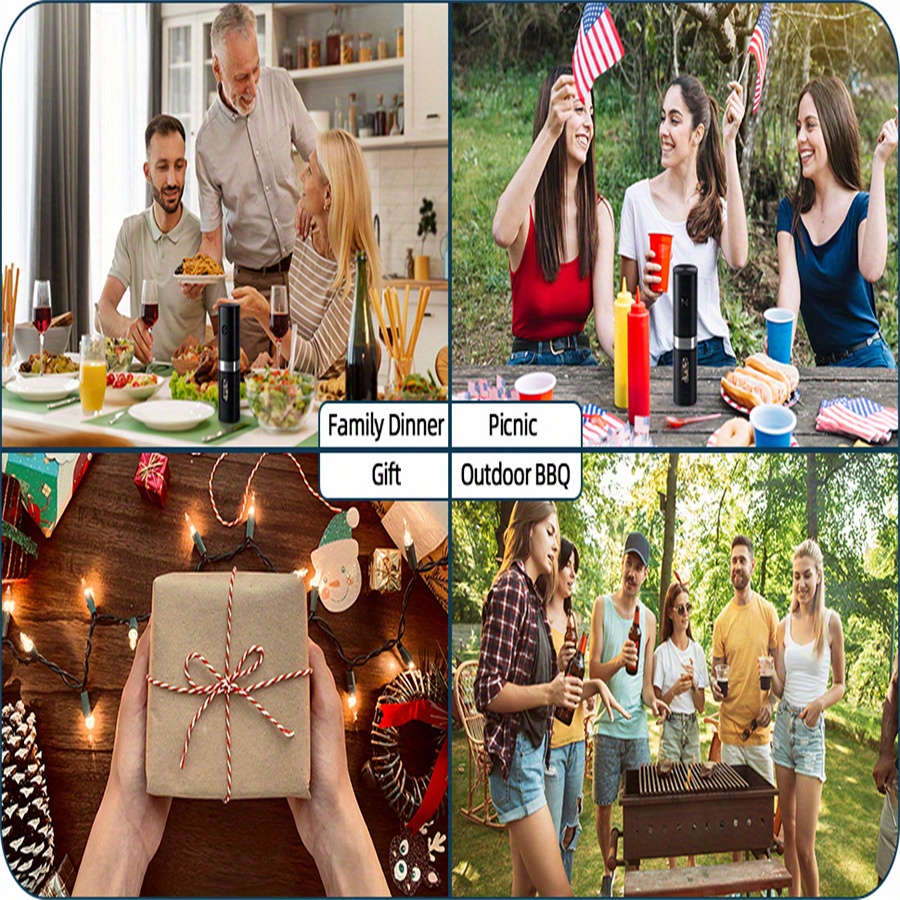 Electric Salt And Pepper Grinder Battery Powered Spice - Temu United ...