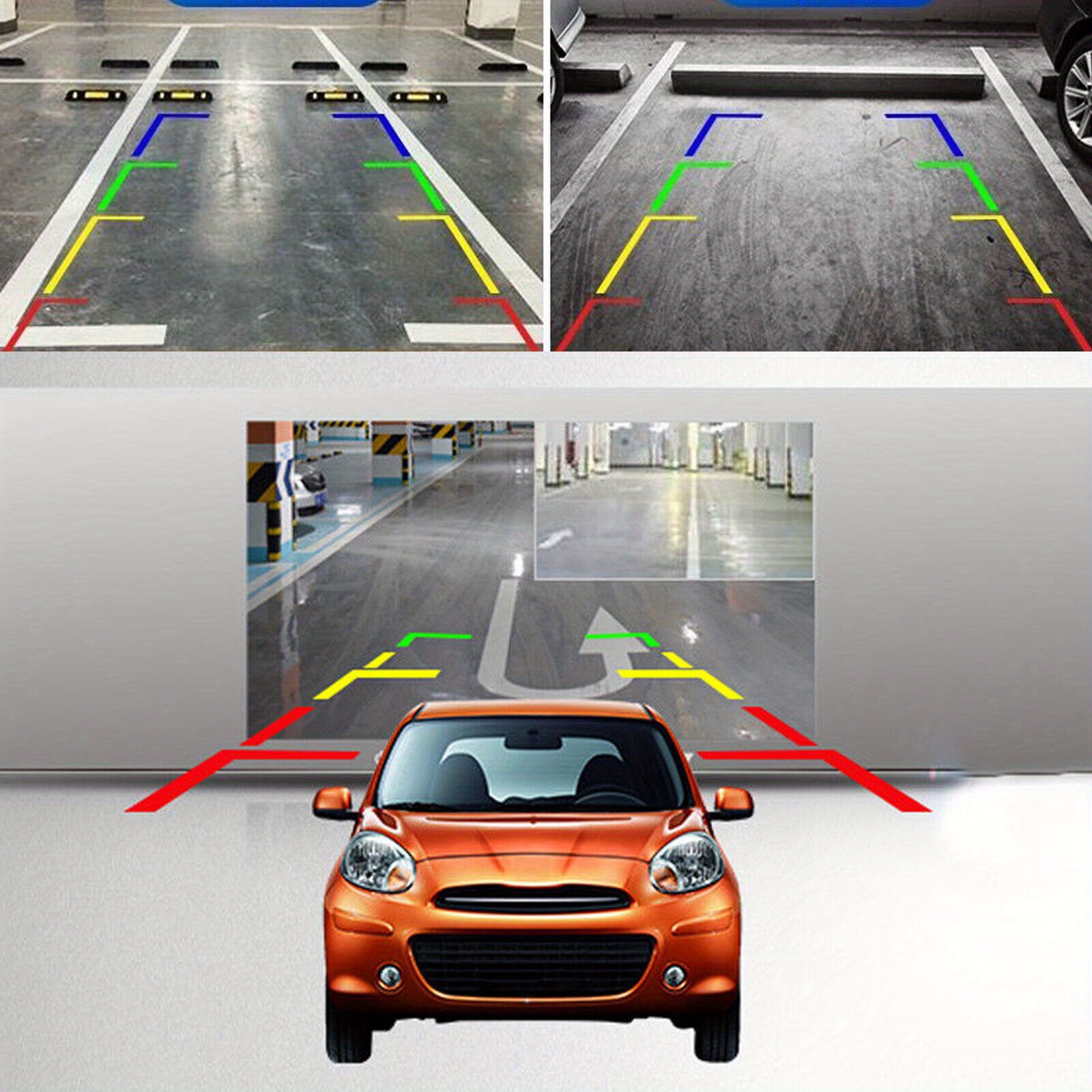 Diy Rear View Backup Reverse Camera Lcd Monitor Vehicle Temu