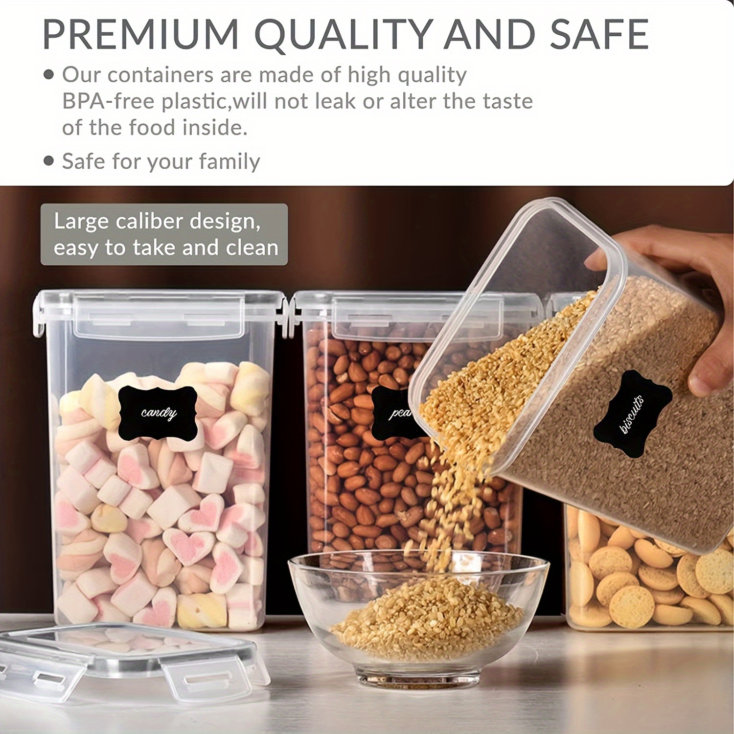 Airtight Food Storage Containers Lids Plastic Bpa Free - Temu Philippines