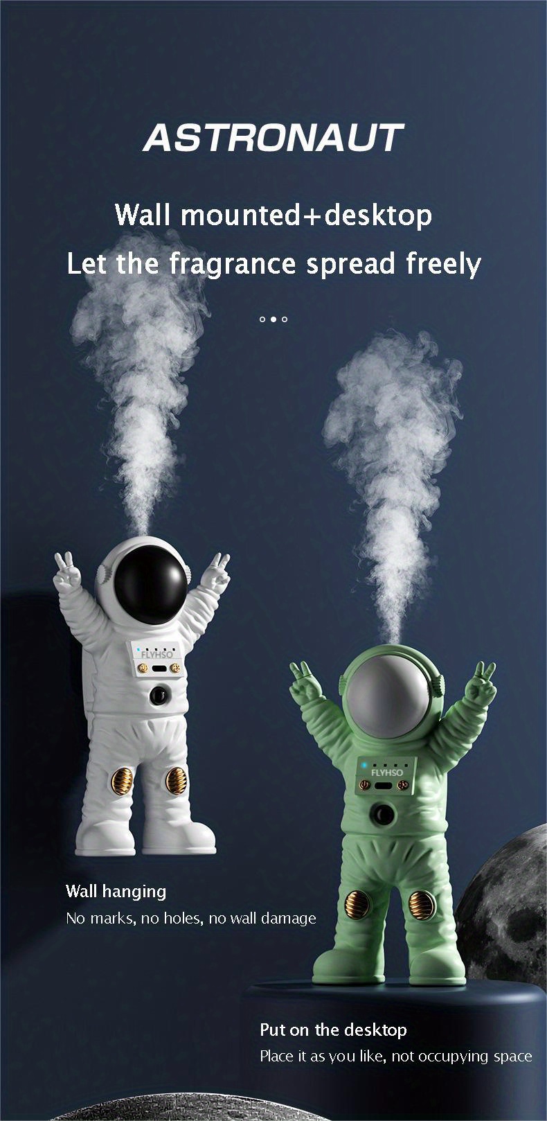 Large Astronaut Essential Oil Diffuser Night Light - Temu United Kingdom