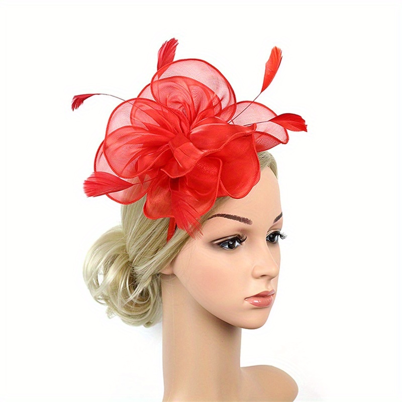 organza mesh head piece feather head piece headband - Temu Australia