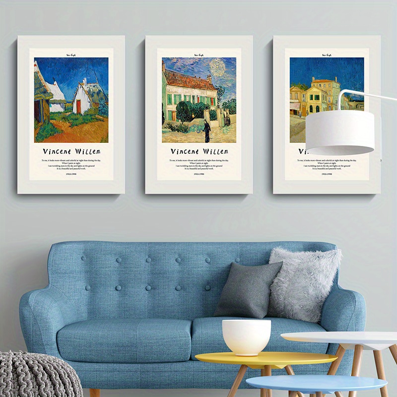 3pcs Art Canvas Print Posters Floral Landscape Canvas Wall Art ...