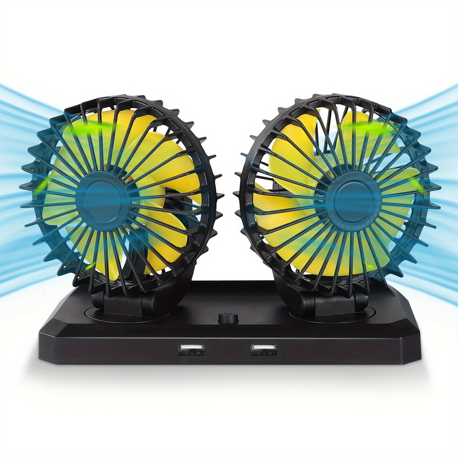 Car Fan Double Fan Usb - Temu