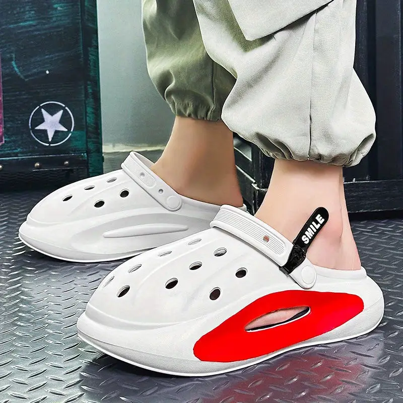 Mens Chunky Clogs Slip On Closed Toe Platform Sandals Soft Sole Walking
