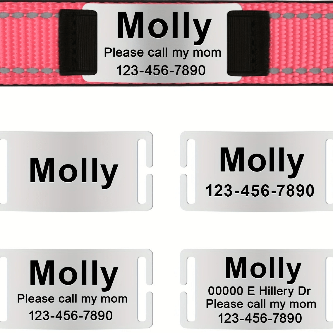 Customized Reflective Dog Collar Leash Set Padded Soft - Temu United ...