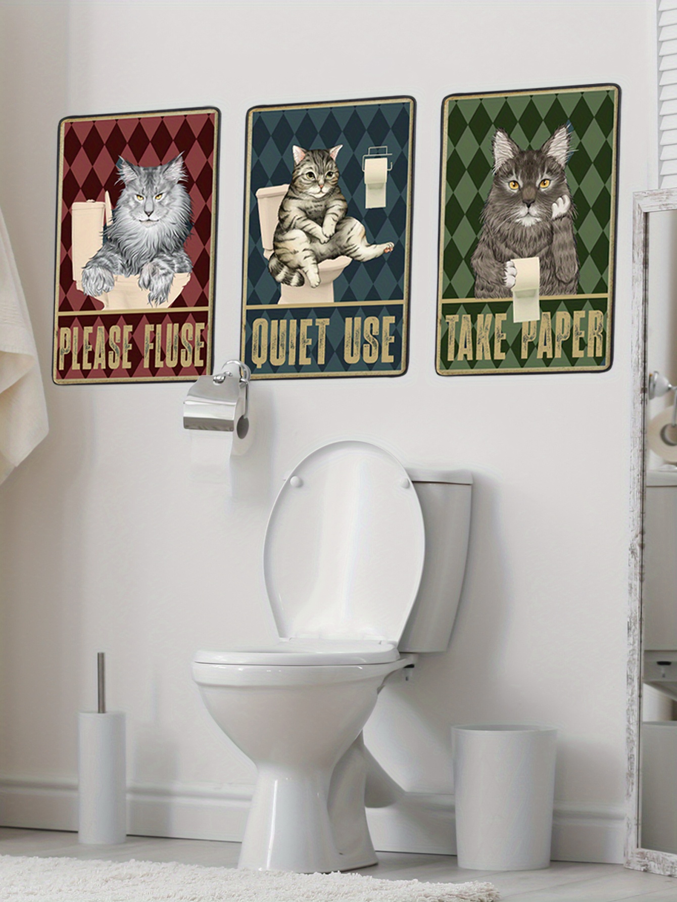 Cat Combination Decorative Painting Pvc Sticker Background - Temu United