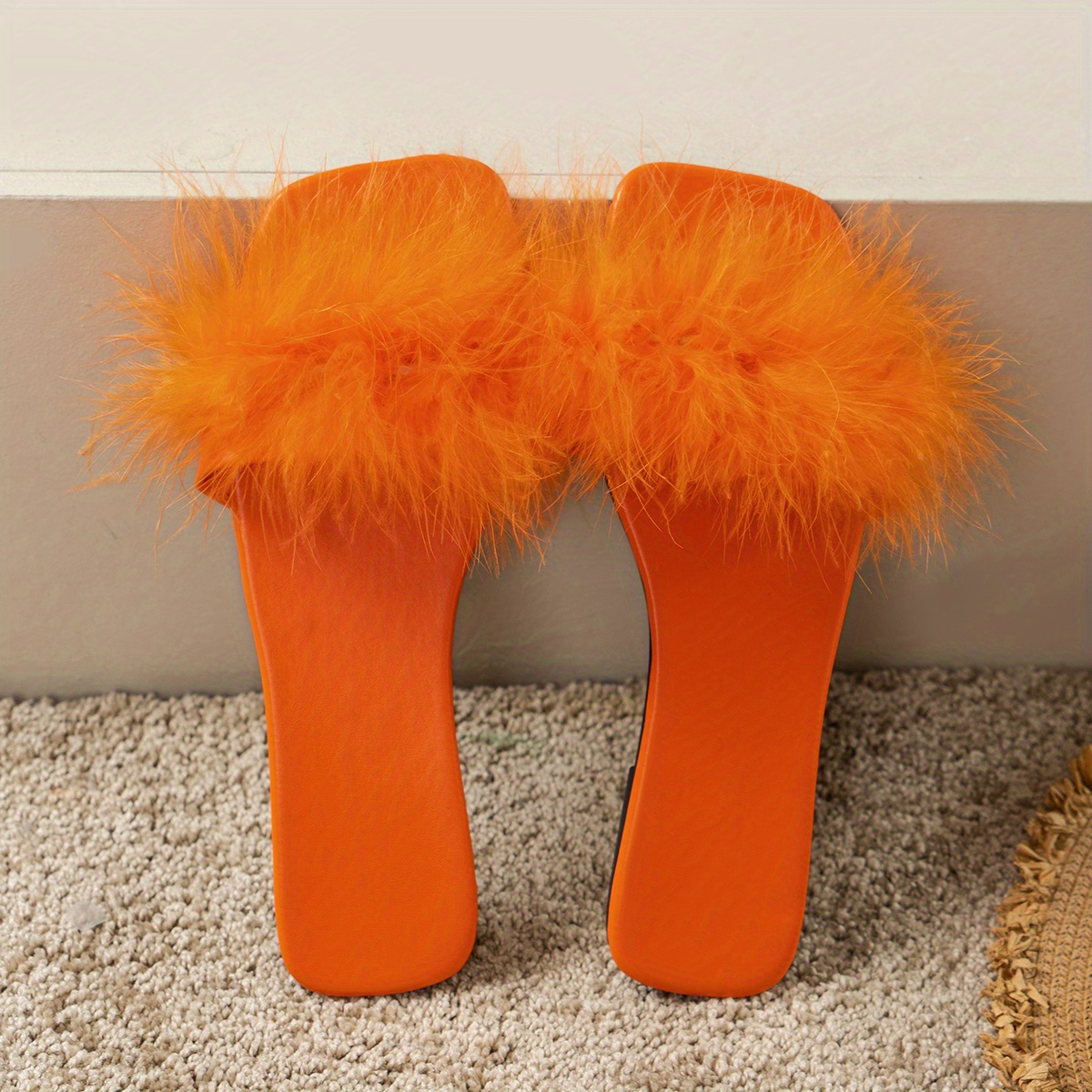 Faux Fur Slides Slippers Women s Open Toe Slip Flat Outdoor - Temu ...