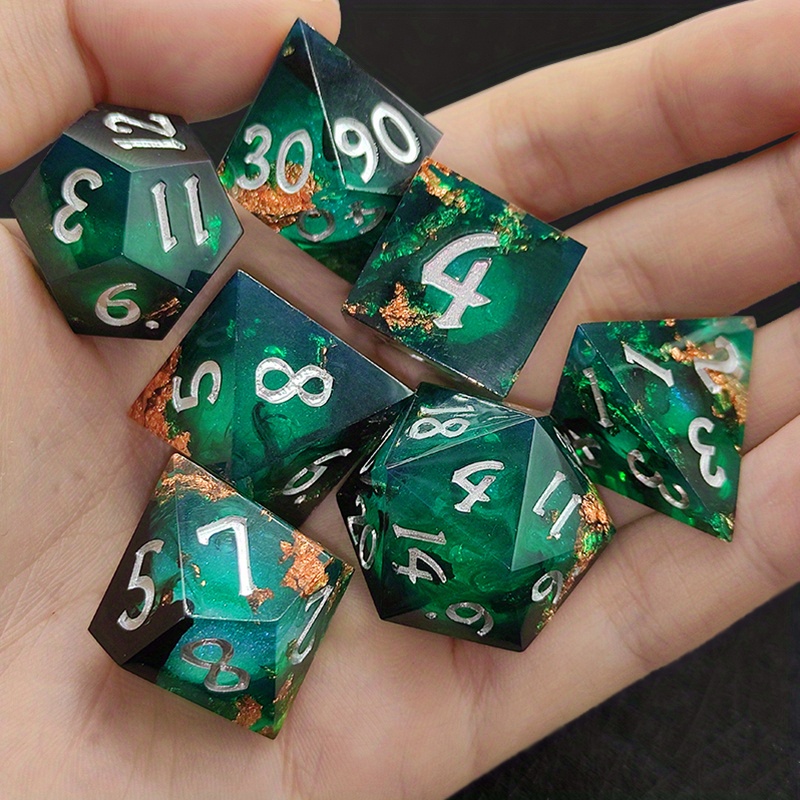 High Quality Full Handmade Resin Sharp Edge Dice Polyhedral - Temu