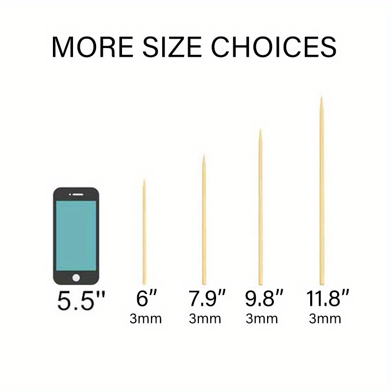 200 Pcs 6 7 9 9 8 11 8 s For Bbq Cocktail Toothpicks | Temu United Kingdom