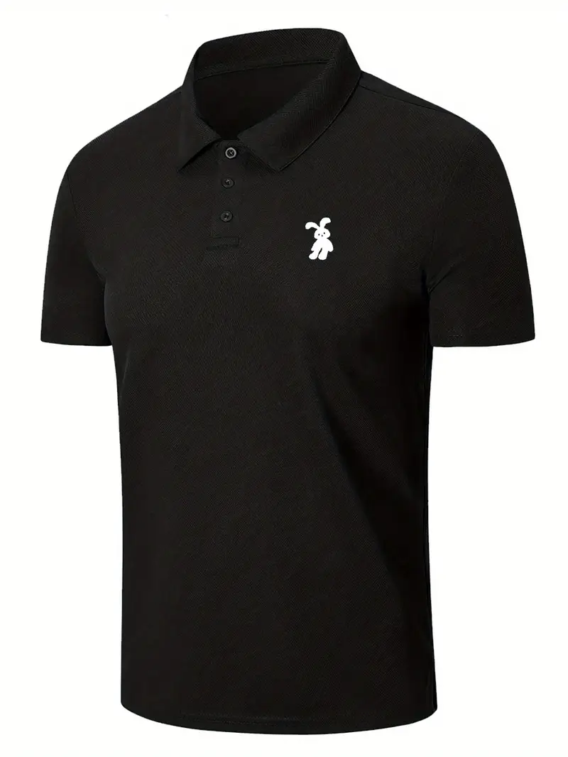 Mens Plus Size Polo Shirt Rabbit Graphic Print Short Sleeve Temu Norway