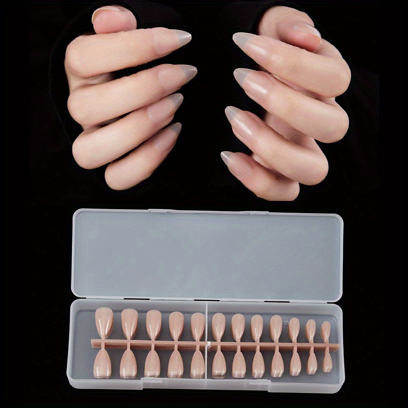 Soft Gel Stiletto False Nails Set Acrylic Nail Tips - Temu Australia