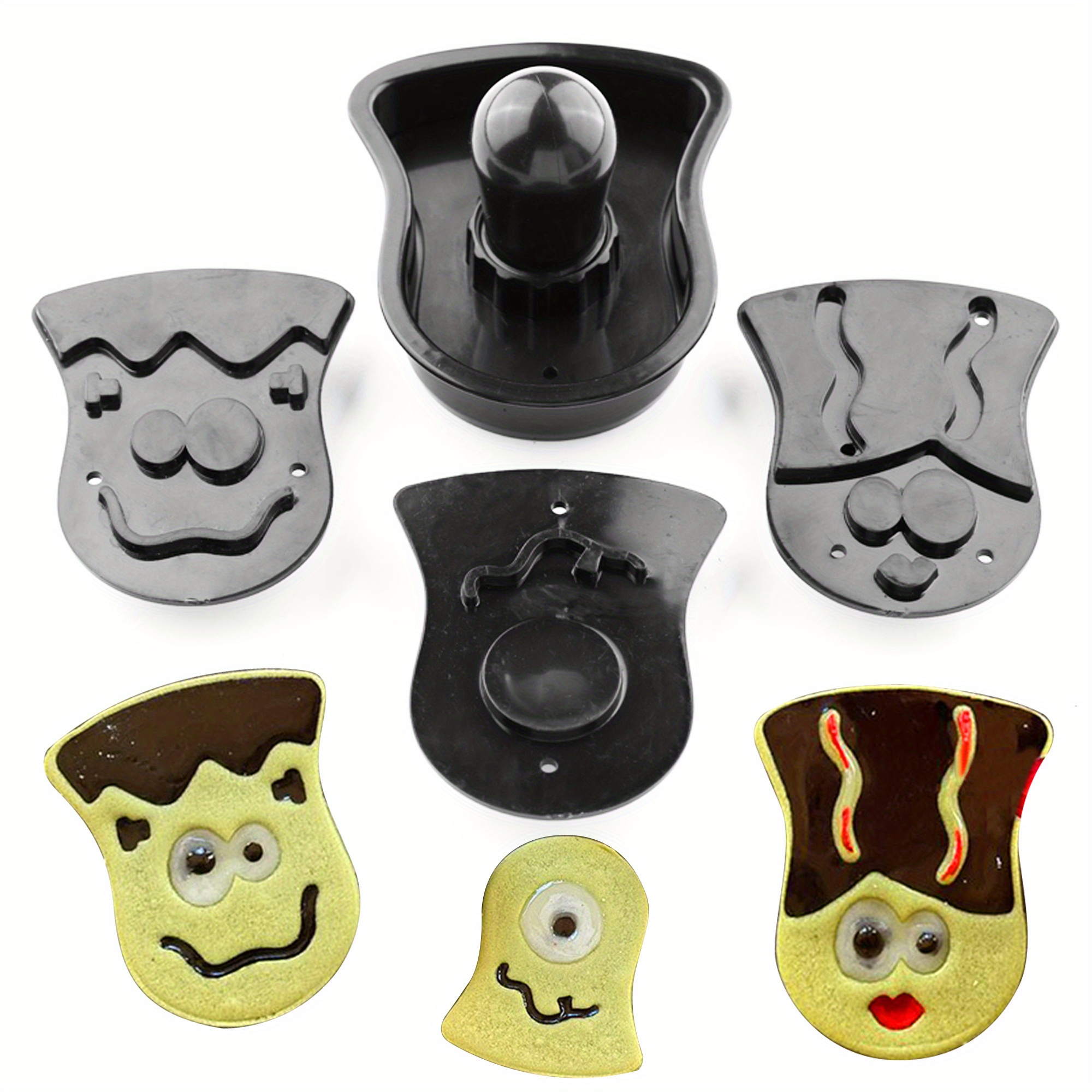 Halloween Cookie Cutter Set Cartoon Plastic Pastry Cutters - Temu ...