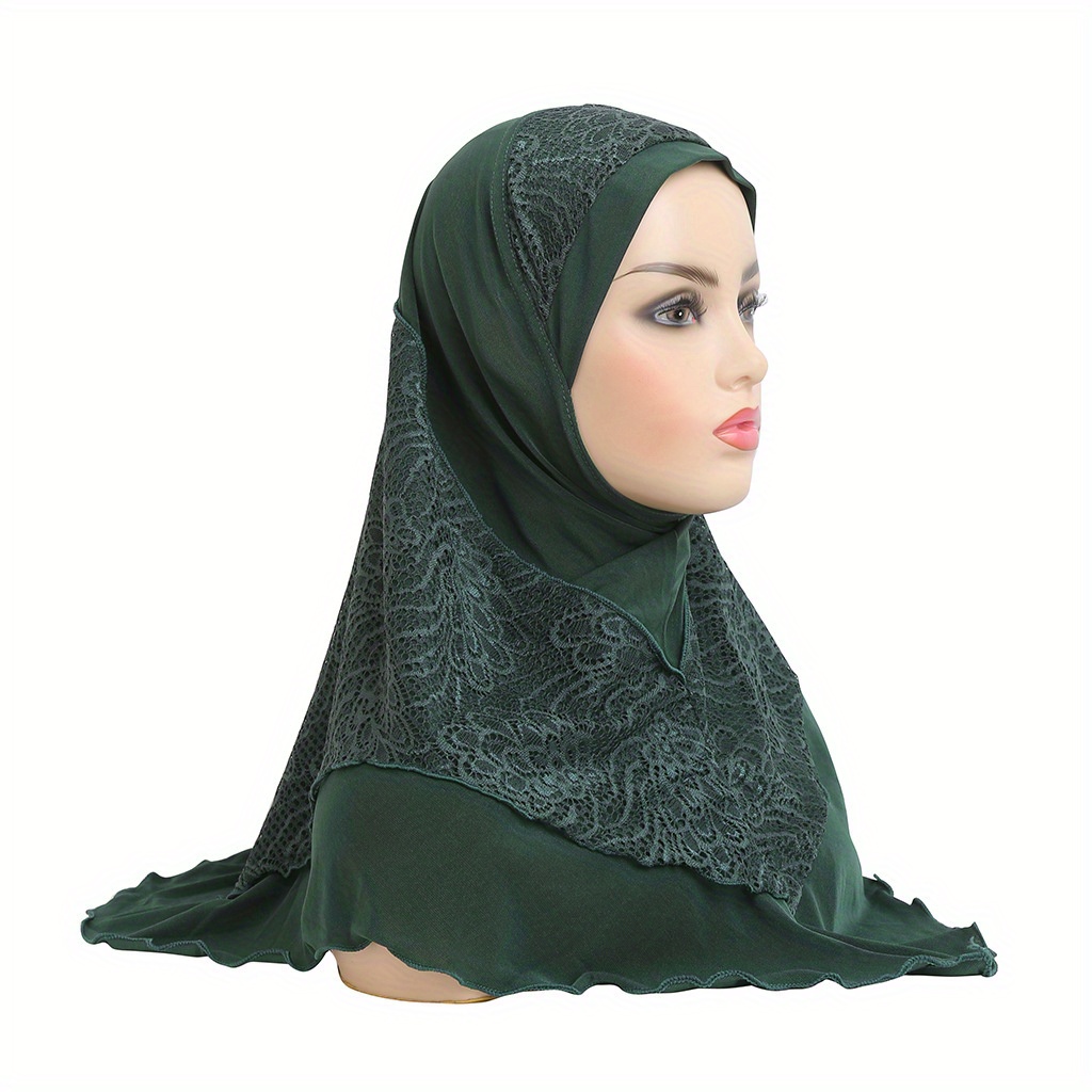 Hat Lace Stitching Veil Hat Hijab Multicolor Optional - Temu