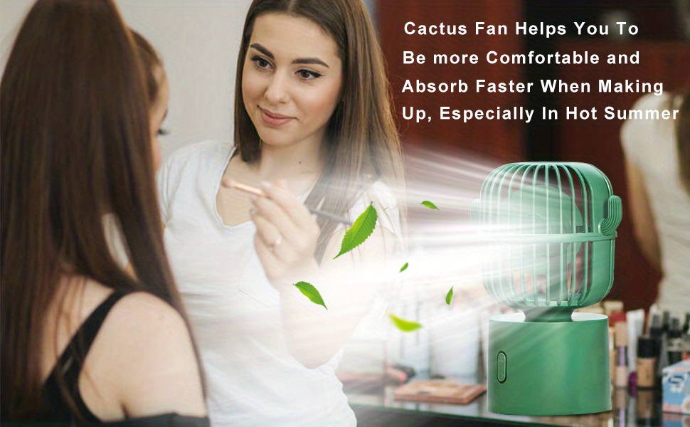 Portable Fan 2400mah Rechargeable Small Desktop Usb Desk Fan - Temu United