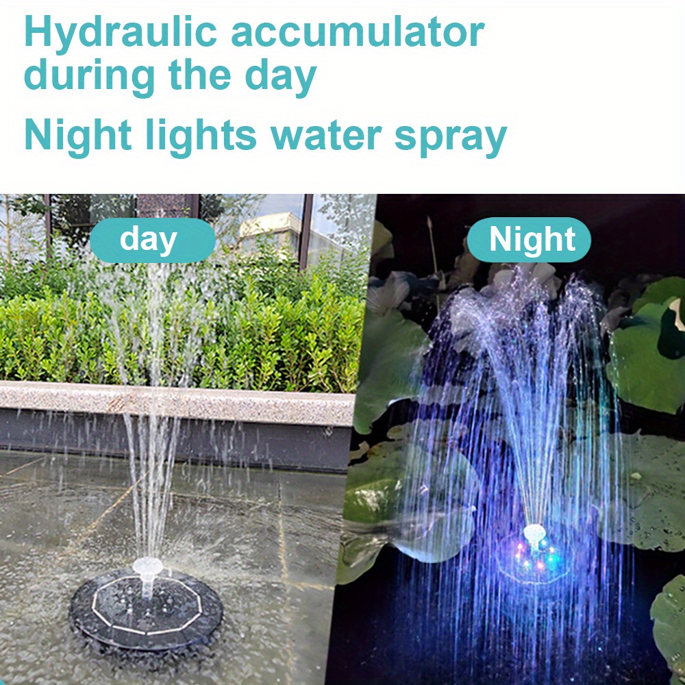 Led Solar Fountain Birdbath Solar Water Fountains Battery 6 - Temu