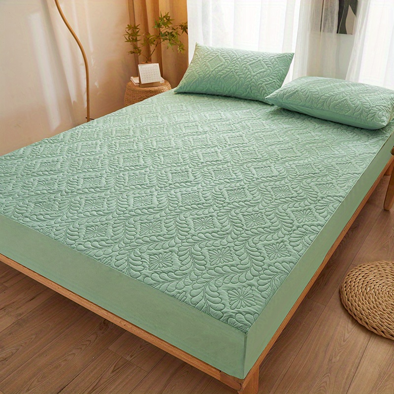 Waterproof Fitted Sheet Soft Comfortable Polyester Bedding - Temu United