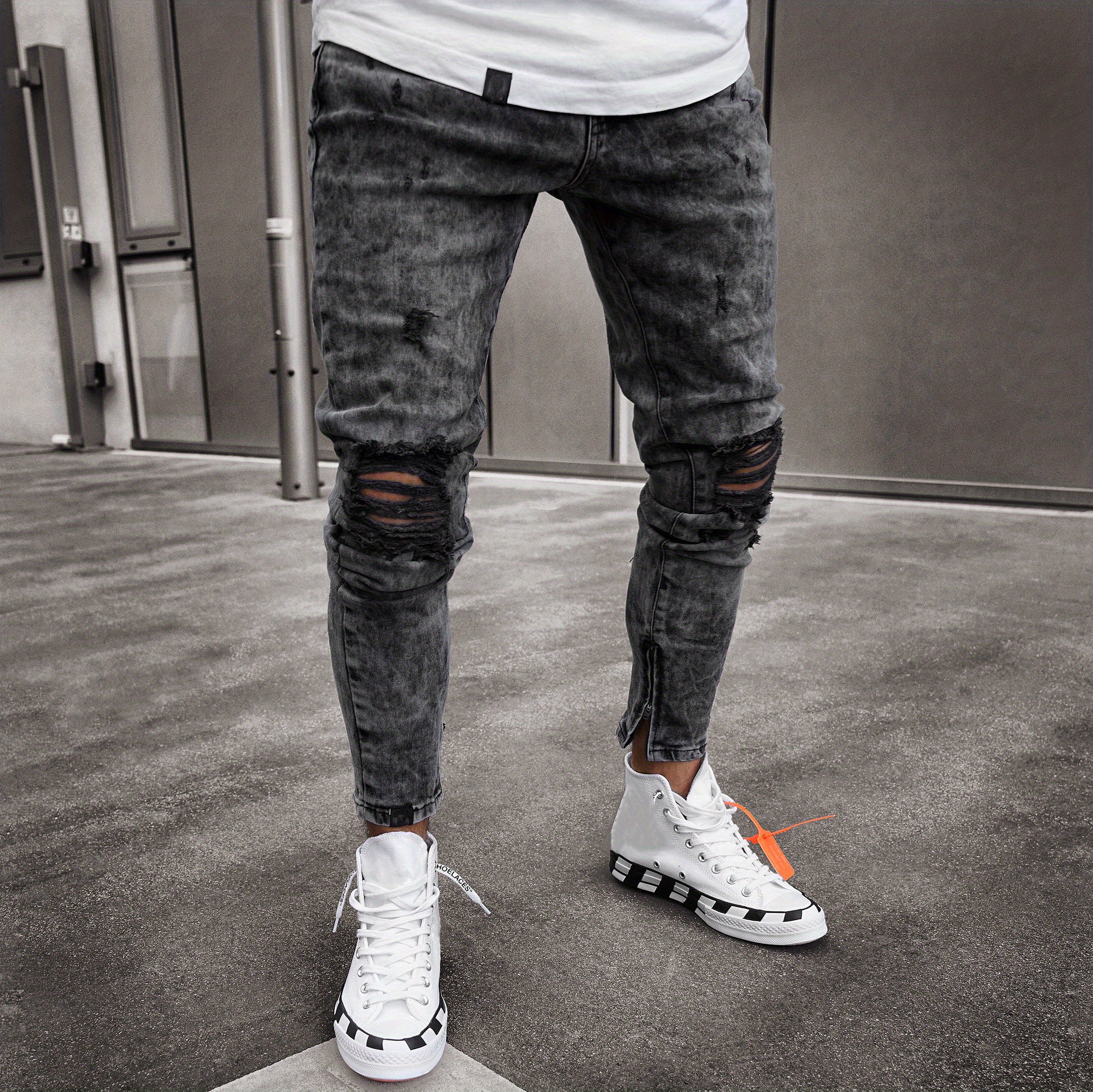 Fit Biker Jeans Men's Style - Temu Ireland