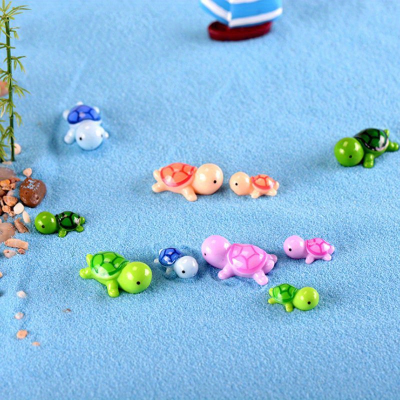 Miniature Five colored Turtle Ornaments Fairy Garden Bonsai - Temu ...