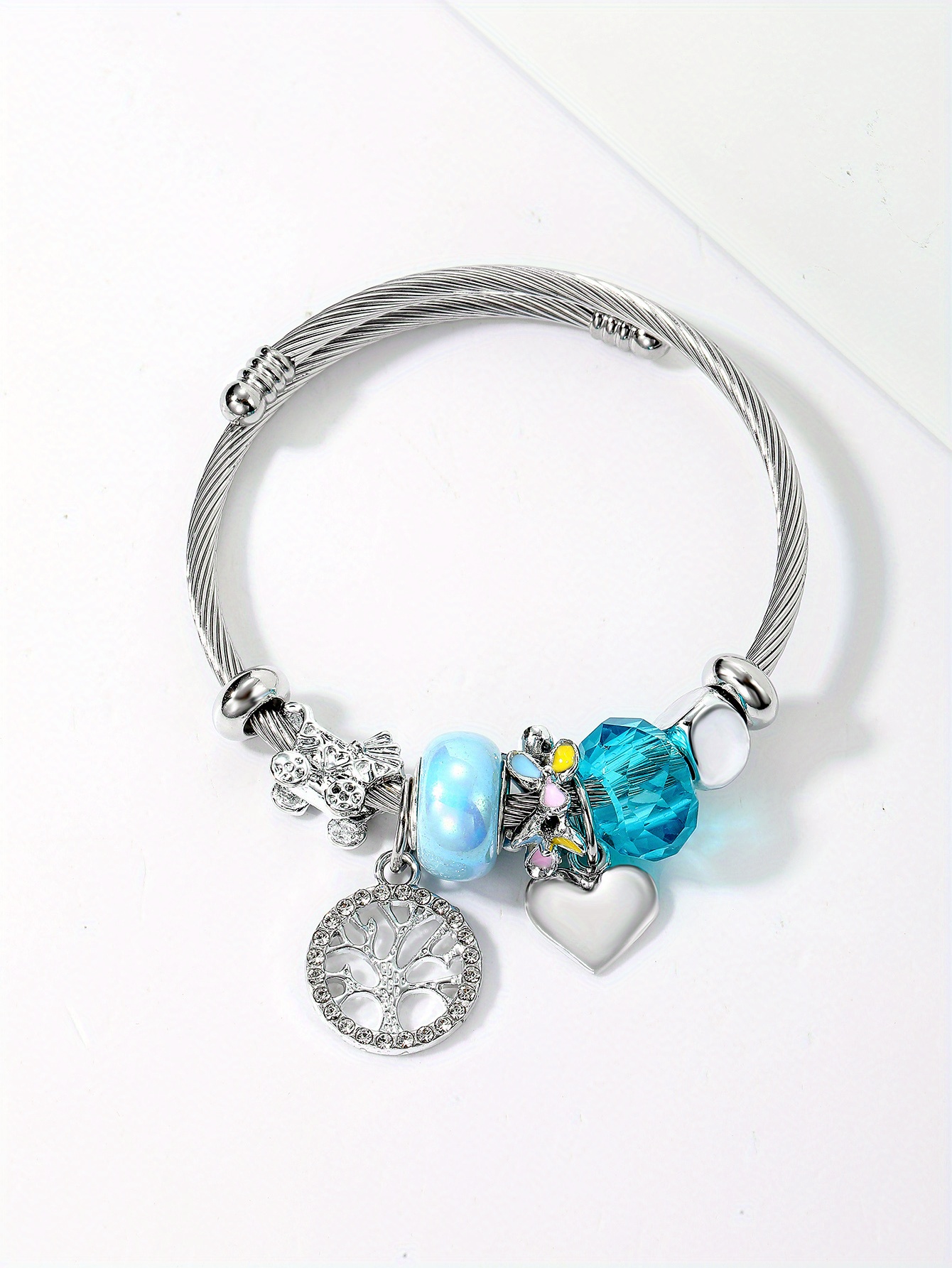 Stylish Bohemian Style Crystal Tree Love Flower Beads - Temu Australia