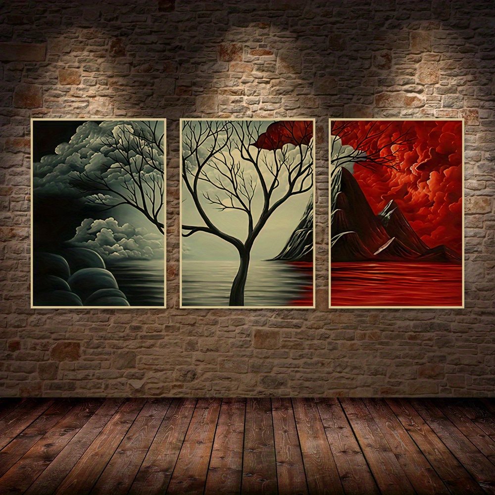 Clouds Kraft Paper Murals Trees Landscape - Temu United Kingdom