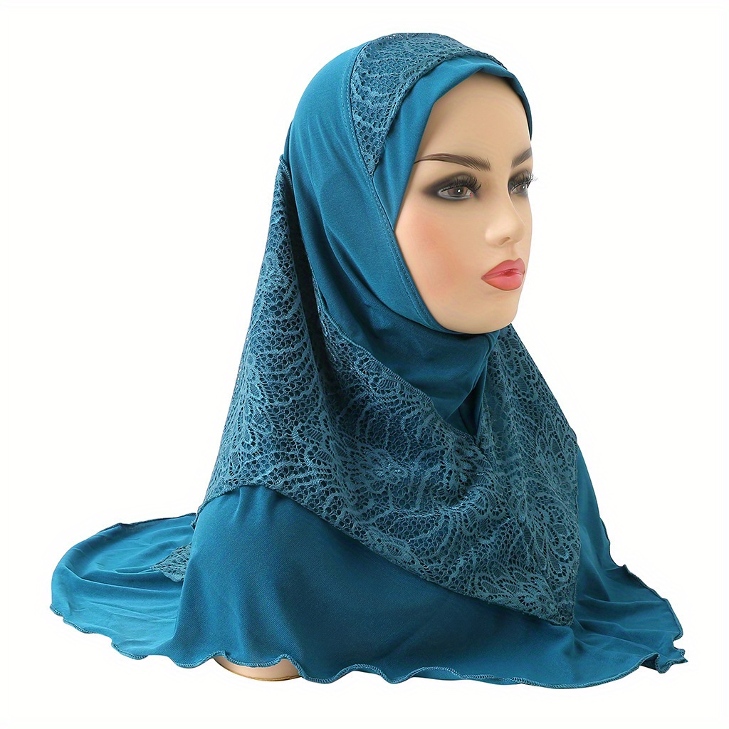 Hat Lace Stitching Veil Hat Hijab Multicolor Optional - Temu