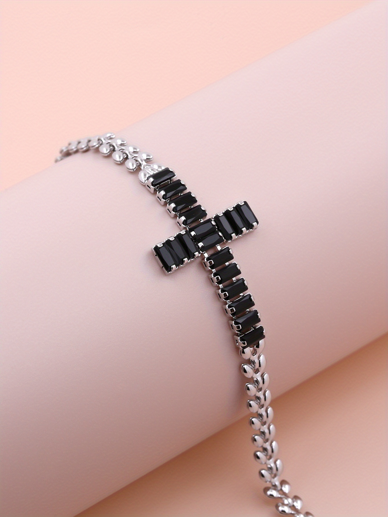 Cross Silvery Bracelet - Temu Australia