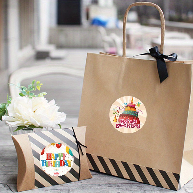 8 patterns stickers cake packaging decoration - Temu