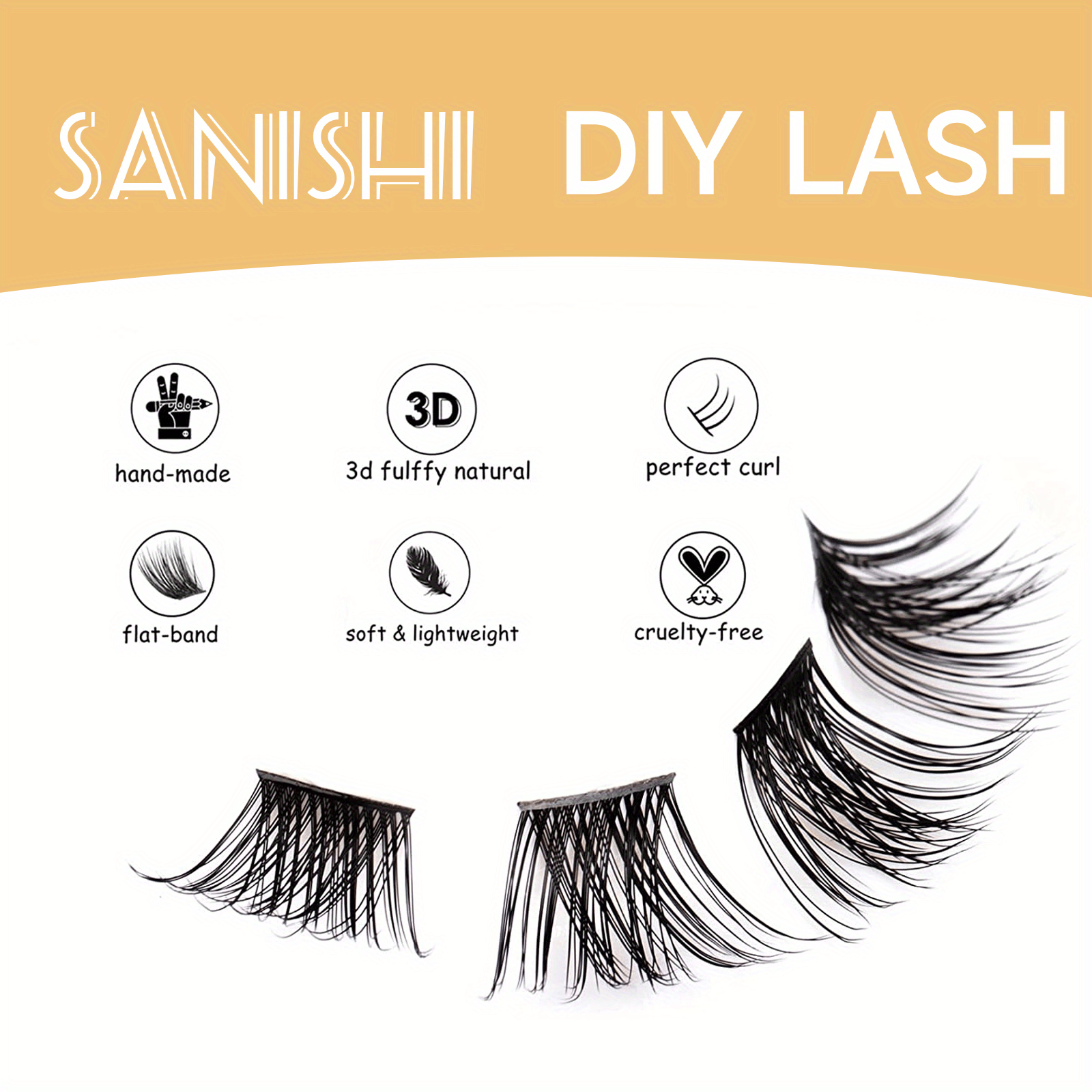 cluster lashes extra reusable false eyelashes diy - Temu Netherlands