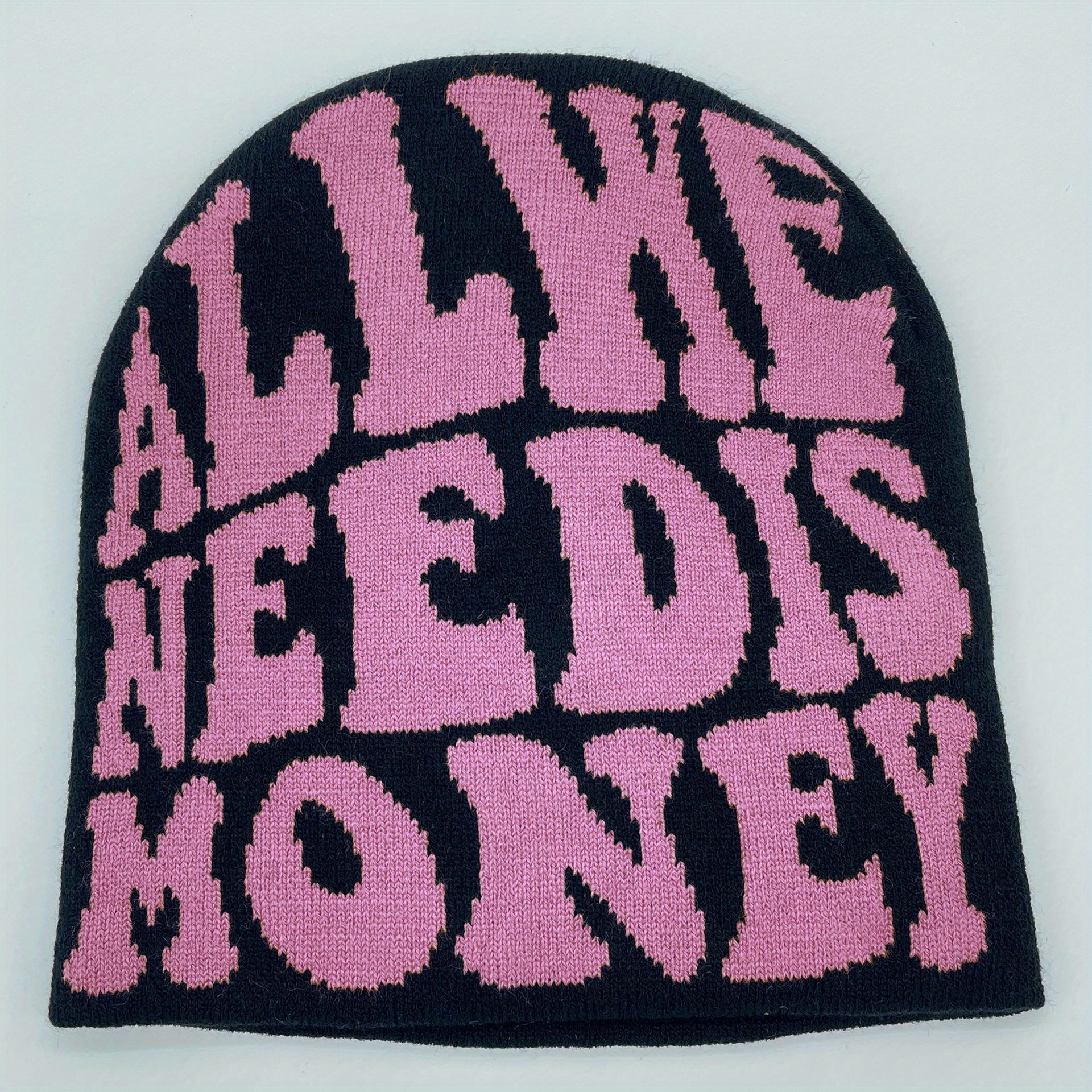 need is money beanie hat mens hip hop knitted skullies embroidery ...