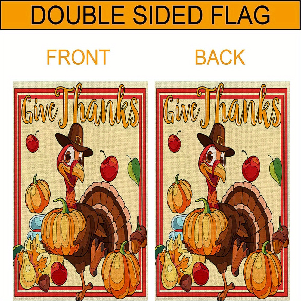 Thanksgiving Day Double sided Garden Flag Thanksgiving Day - Temu ...