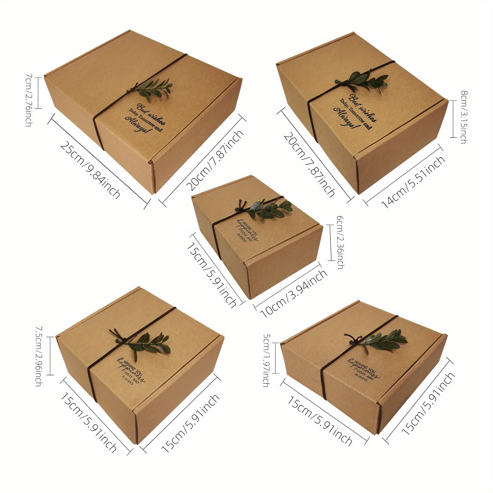 Corrugated Paper Gift Box Imitation Leaves Retro Gift Box - Temu