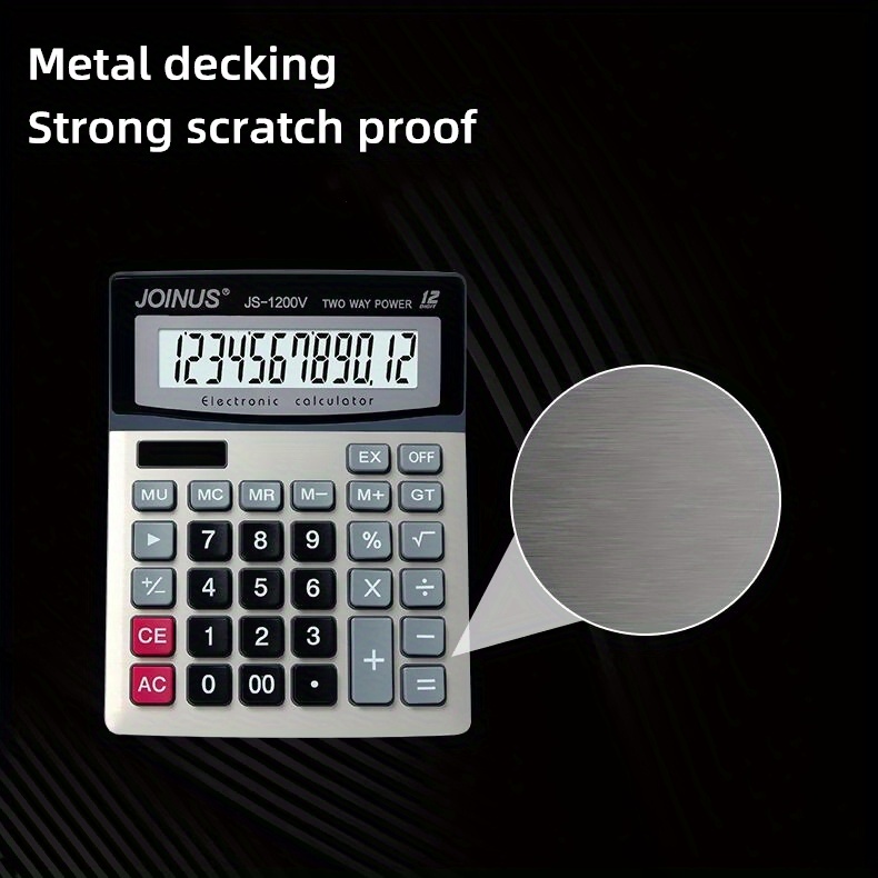 Metal Panel Calculator Lcd Display 14 digit Large Screen - Temu United ...