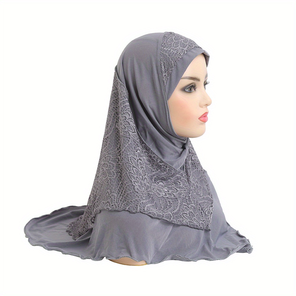 Hat Lace Stitching Veil Hat Hijab Multicolor Optional - Temu