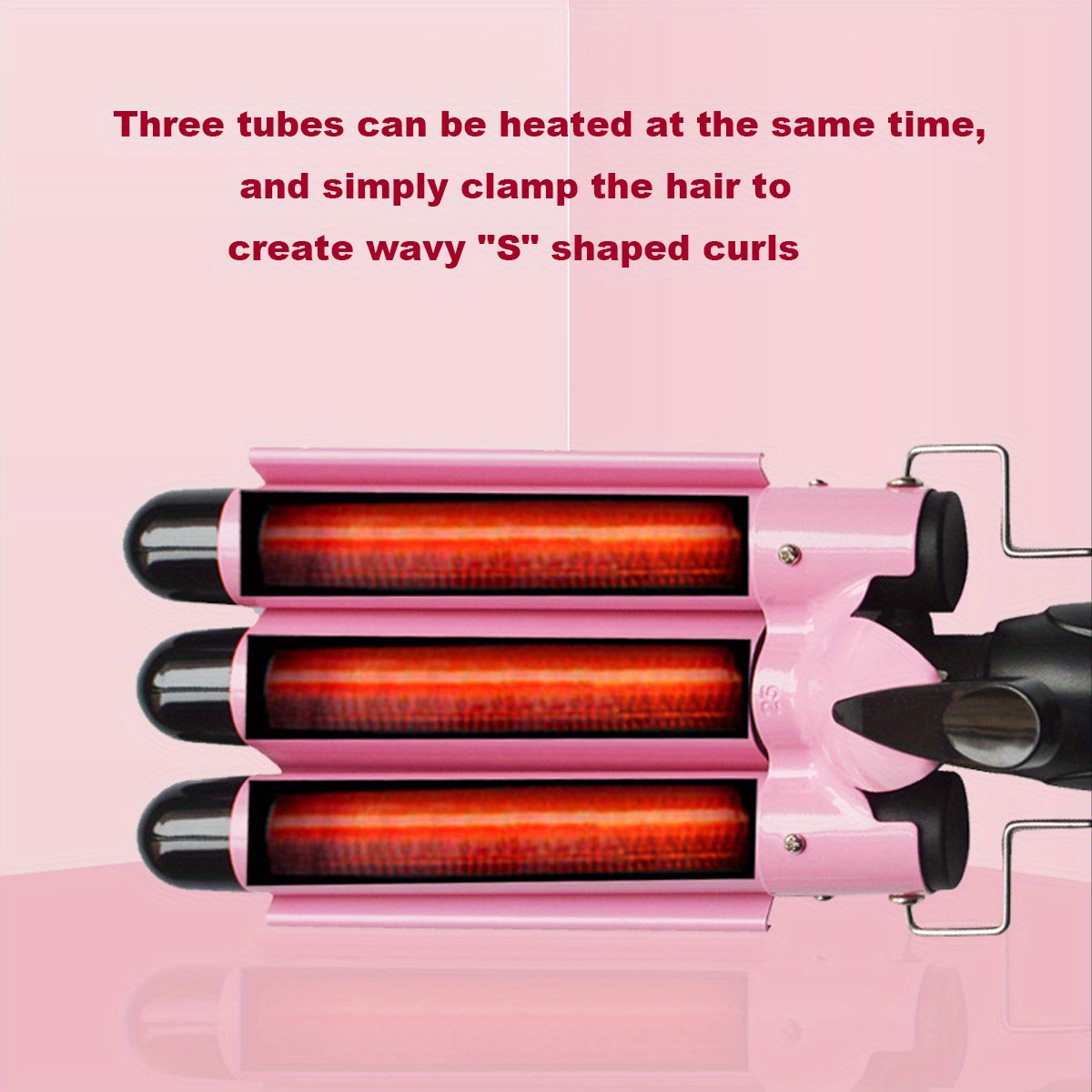 Portable Curling Iron Hair Curler Three Barrels Hairstyles - Temu
