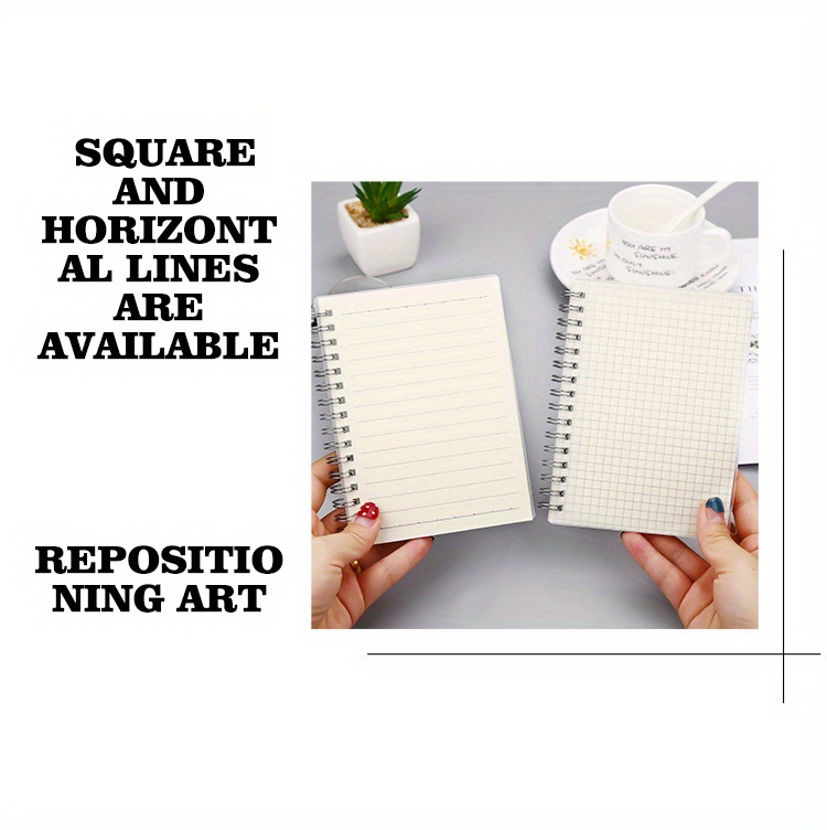 Small Fresh Transparent Notebook: Minimalist Coil Notepad - Temu