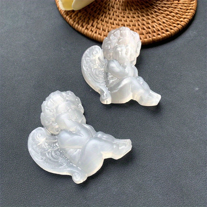Selenite Angel Baby Carvings Character Crafts Beautiful - Temu Ireland