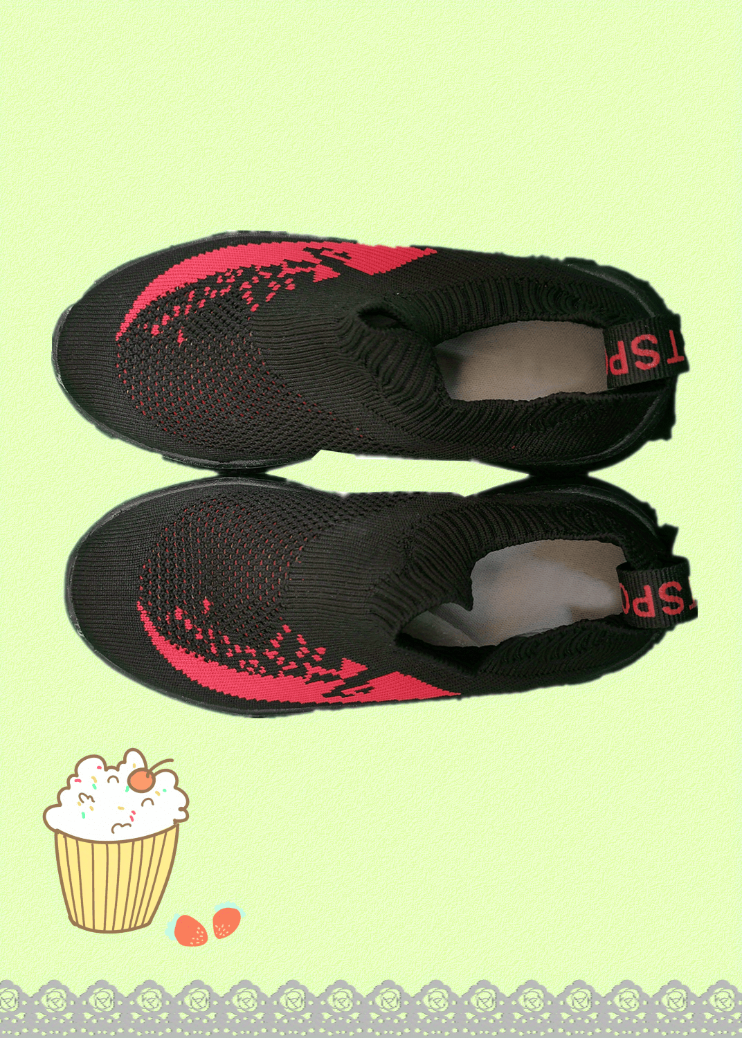 Boys Casual Breathable Mesh Slip On Striped Sock Shoes Kids Outdoor Non ...