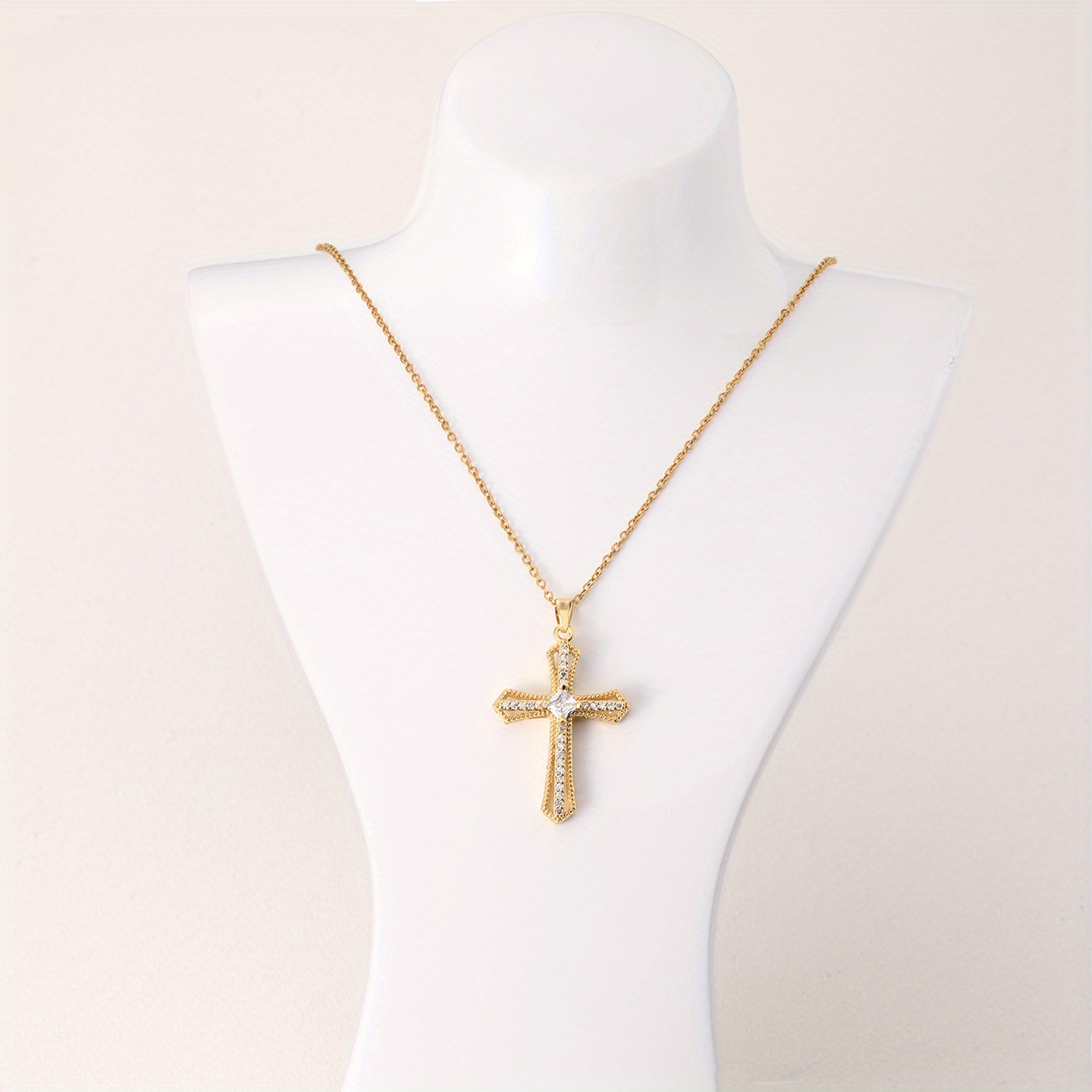 Jewelry Studded Cross - Temu New Zealand