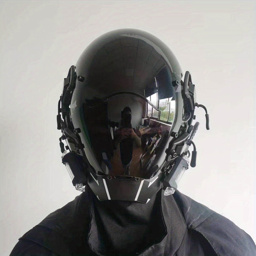 Fashion Cyberpunk Mask For Men Cool Led Light Bar Costume Luminous Mask ...