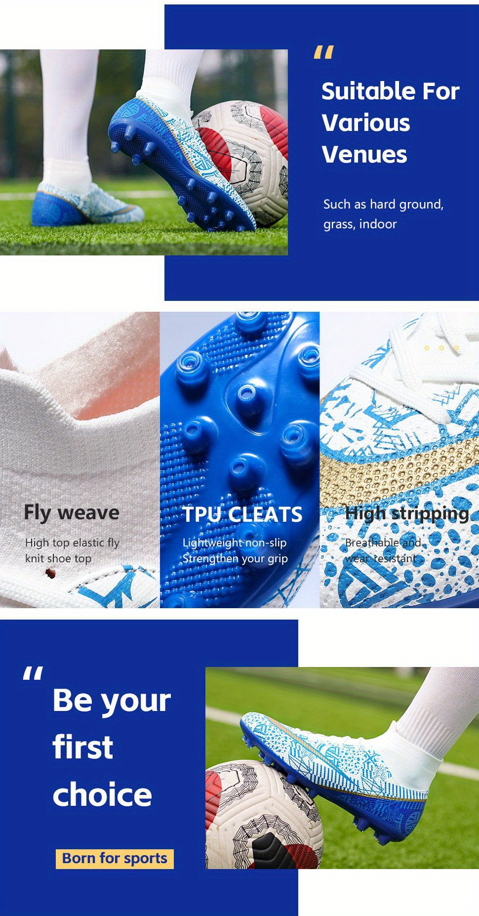 boy's ag cleat football boots professional outdoor high top - Temu ...