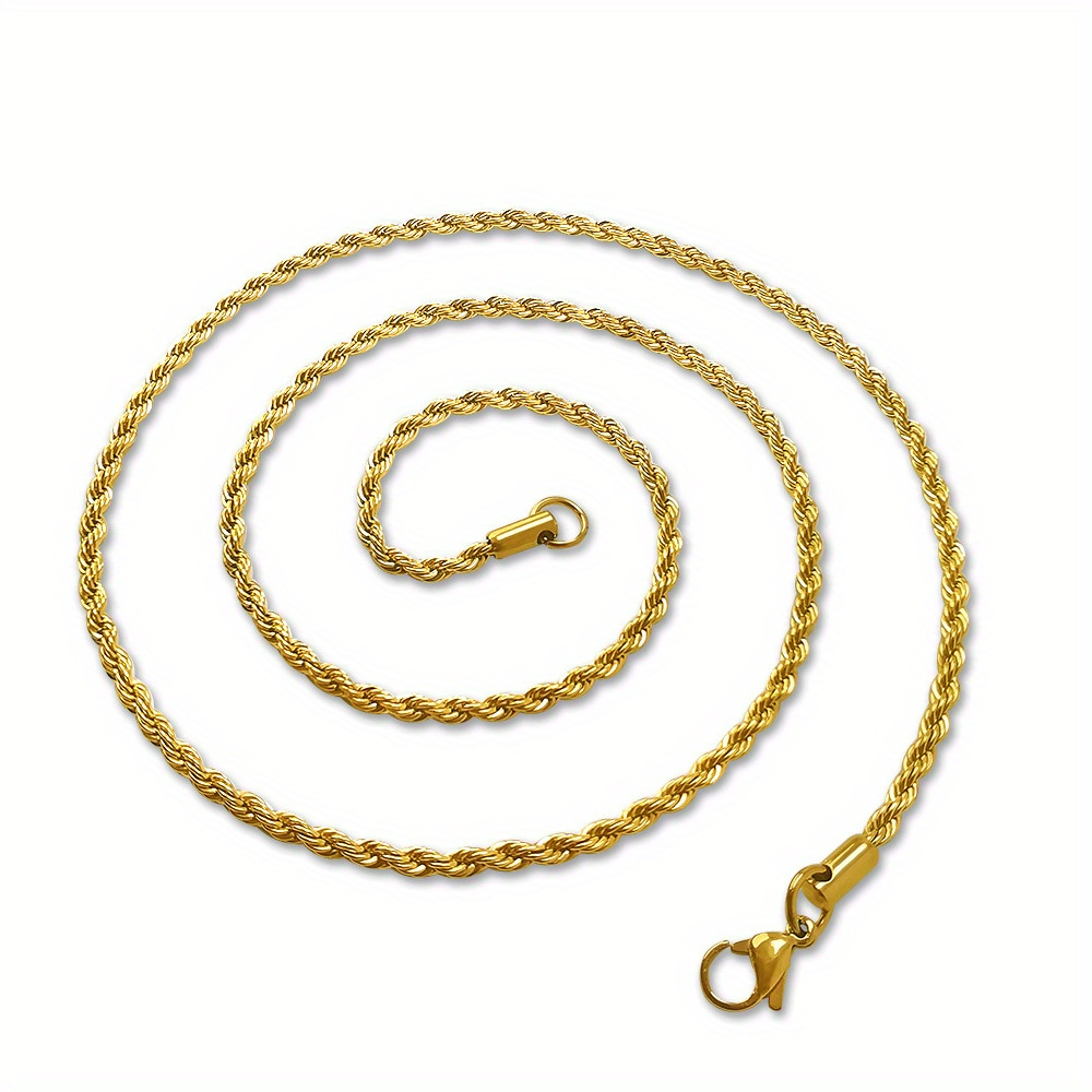 Men's Minimalist Chain Necklace Hip Hop Stainless Steel - Temu United ...