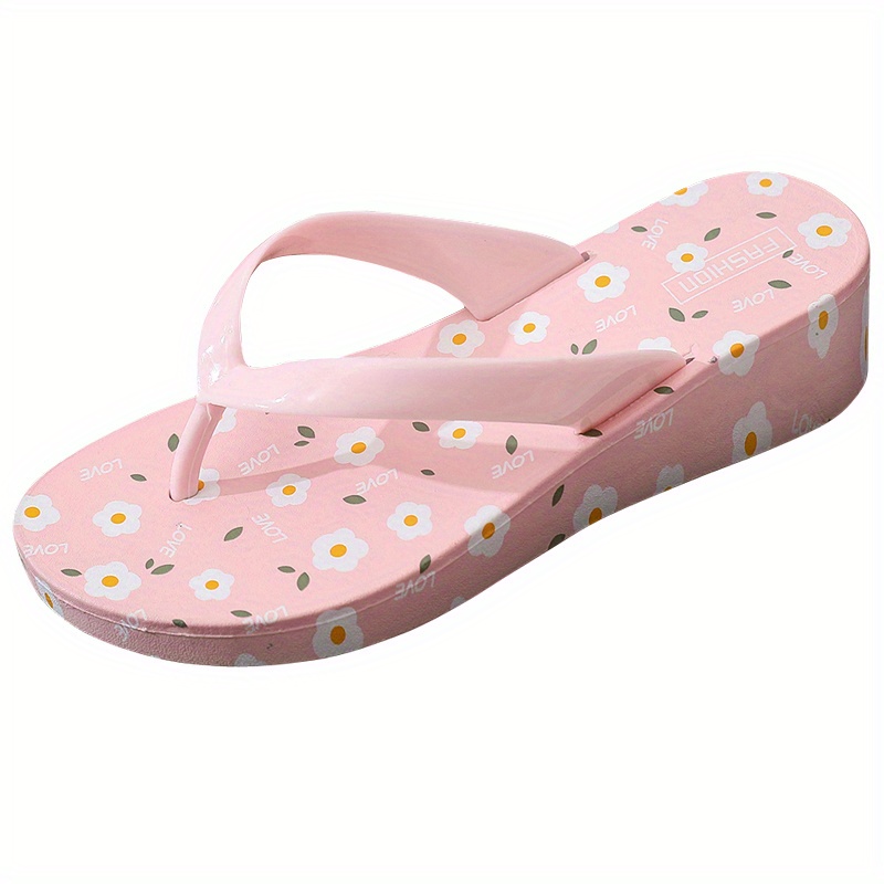 Damen flip flops Blumendruck Modische Slide schuhe Niedrigem - Temu ...