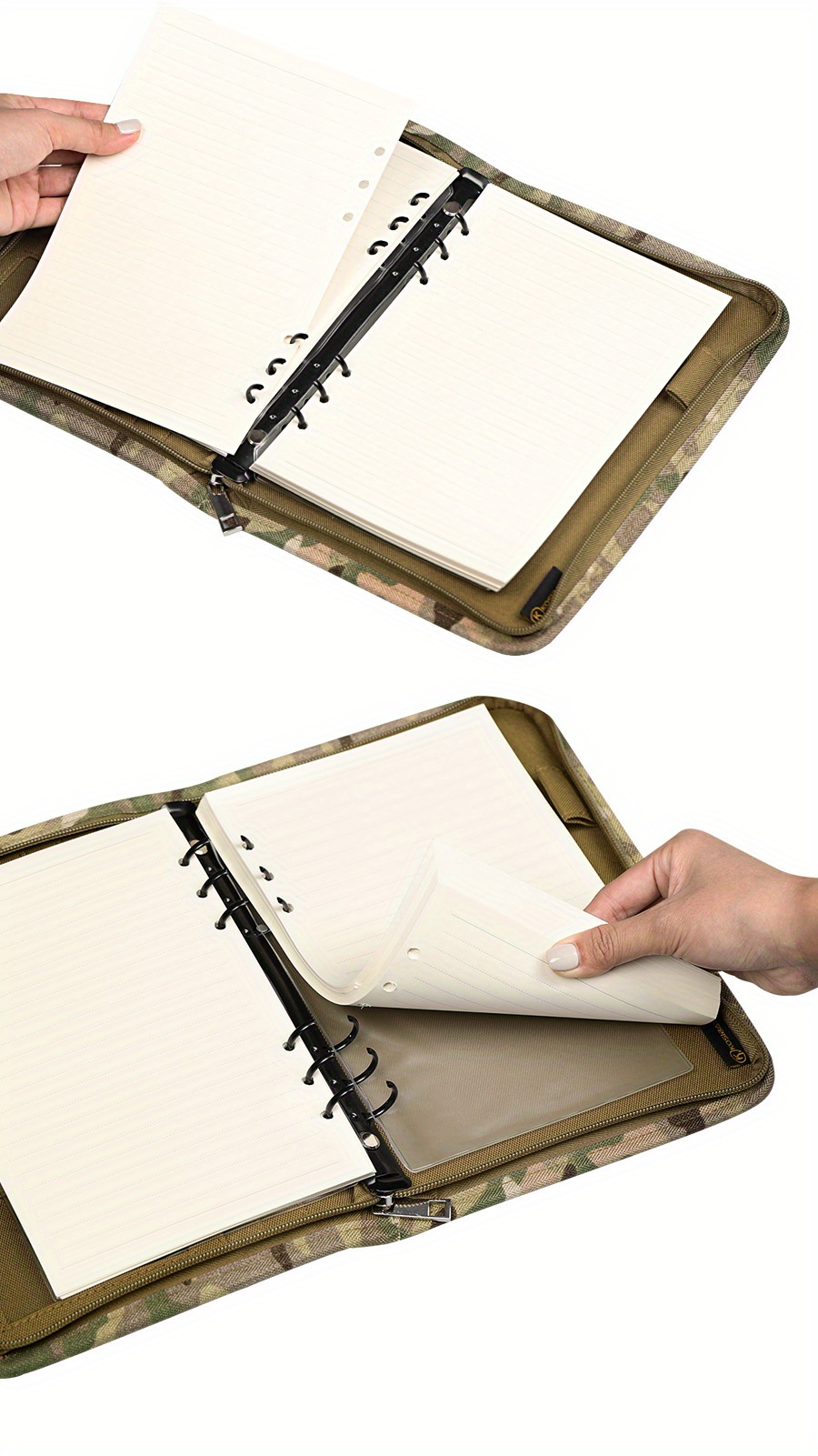 1pc 80 Sheets Military Army Weatherproof Notebook Cover With Loose Leaf ...